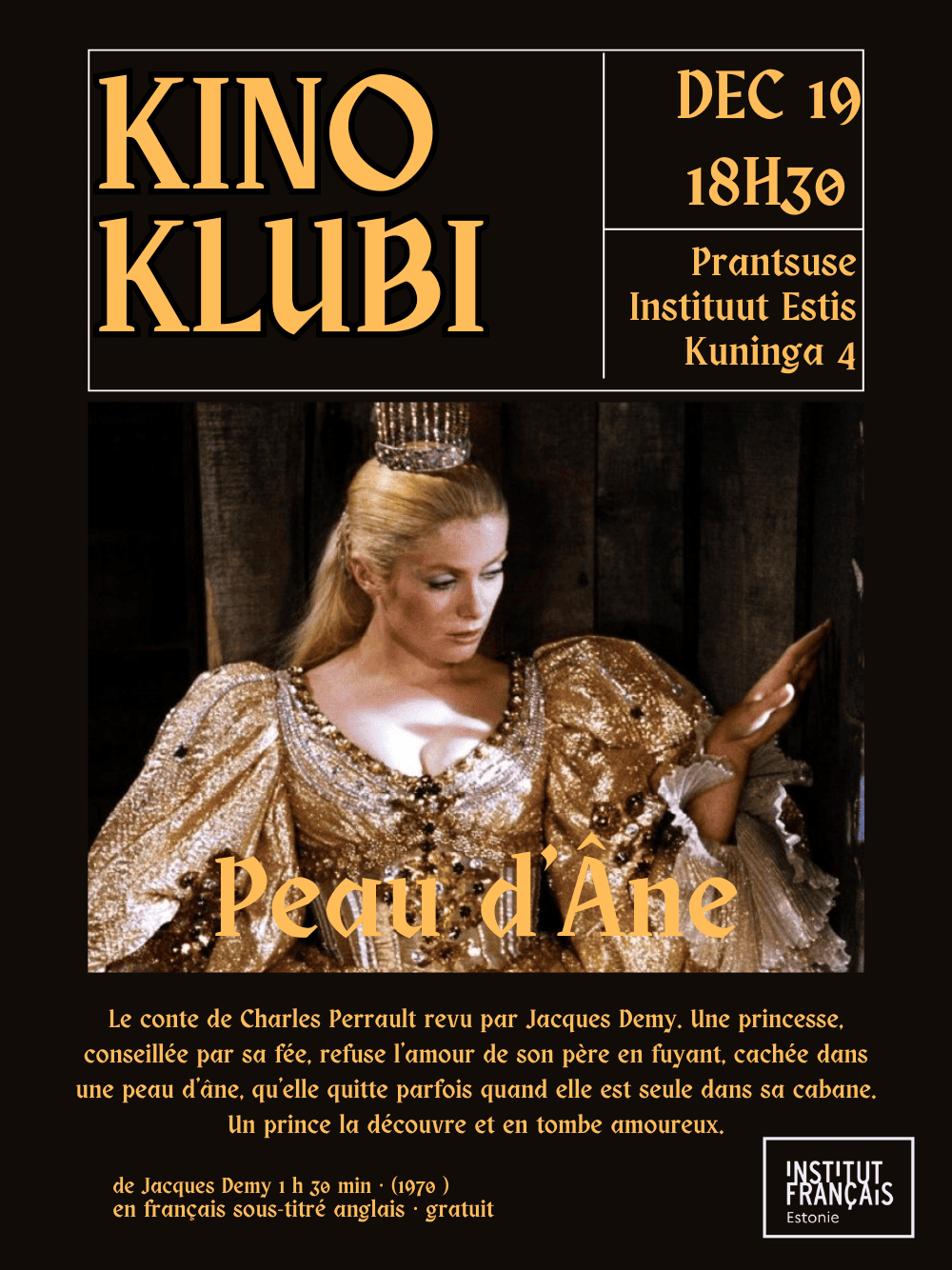 Movie Club of the Institute : Donkey Skin (Peau d’Âne) - French ...